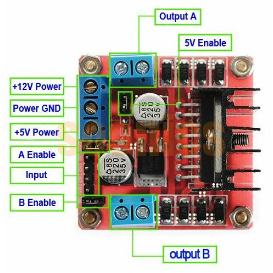 L298 Motor Driver Board Module - 2 Amp dual H-bridges